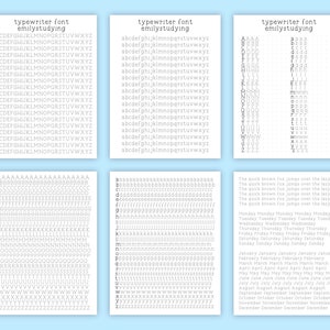 Typewriter Serif Style Handwriting Practice Sheets - Etsy