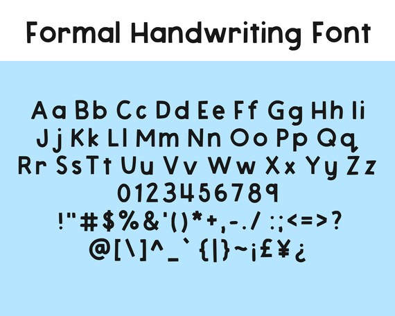 Formal Style Handwritten Font - Etsy
