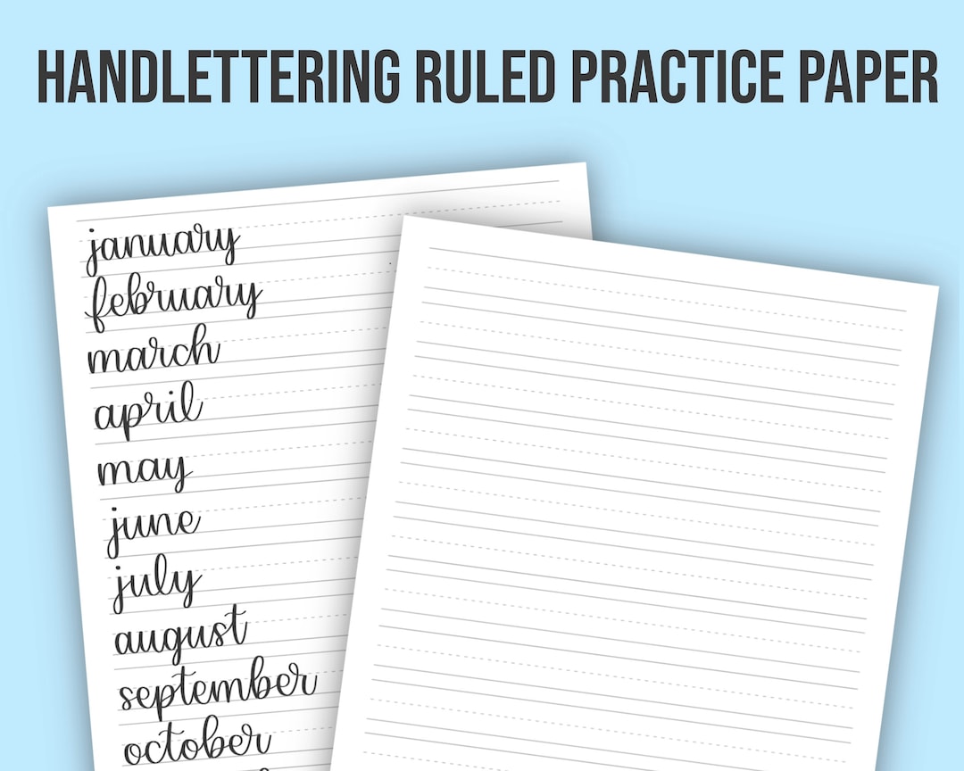 Blank Ruled Handwriting Improvement Practice Paper | Hand Lettering ...