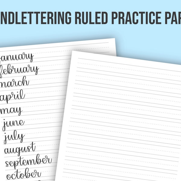 Blank Cursive Handwriting Paper - Etsy