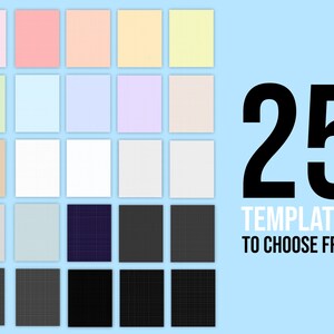 25 Colorful Graph Paper Templates | Digital Writing - Etsy