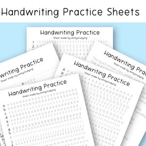 Handwriting, Cursive, Calligraphy Practice Templates Bundle | Improve ...