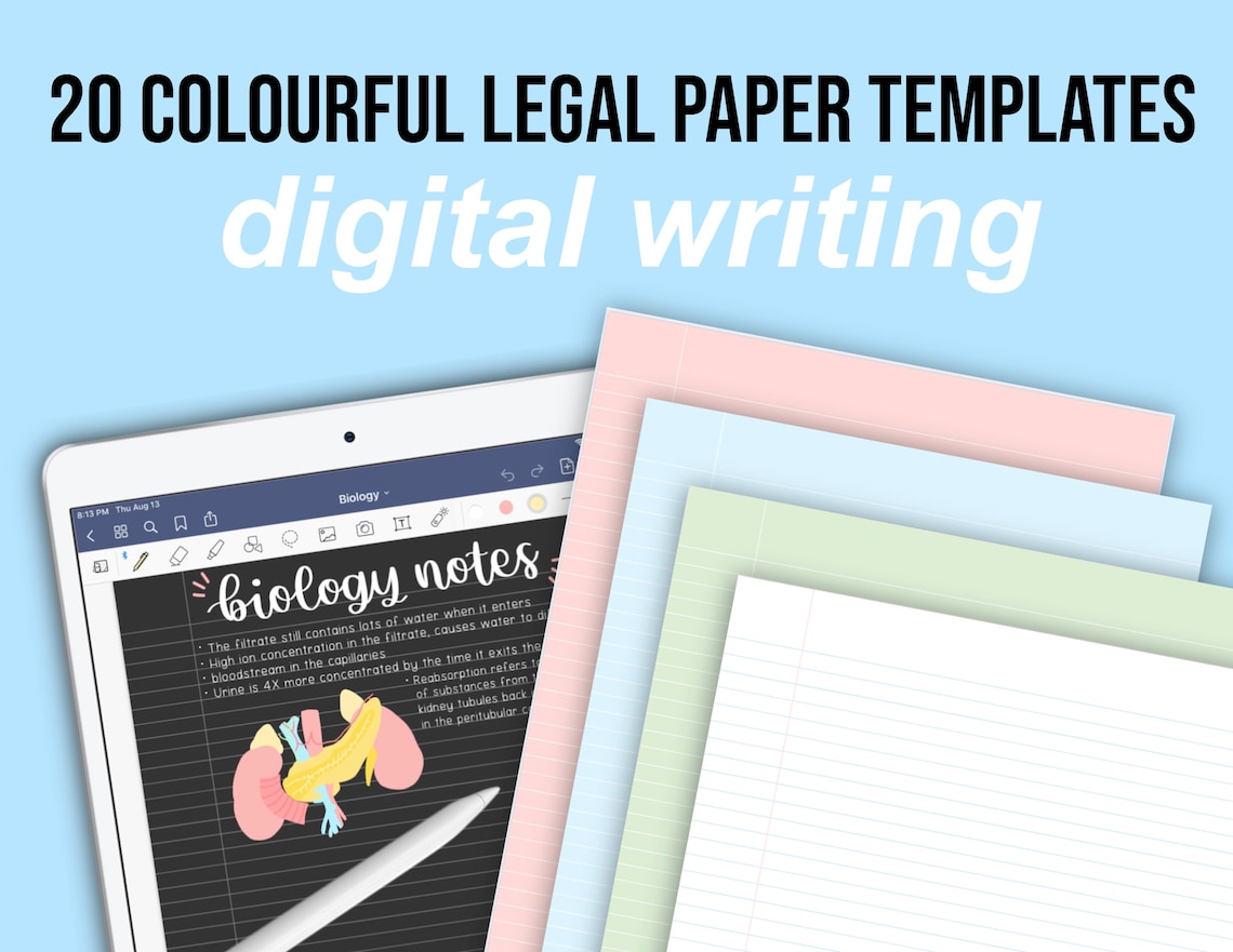 20 Legal Paper Digital Writing Templates - Etsy
