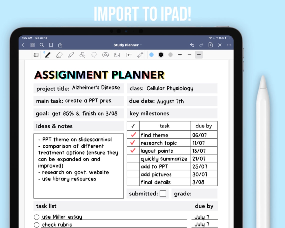 Essay Planner Template Printable for Students | Essay Writing Revision ...