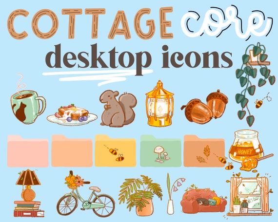 Cottage-core Folder Desktop Icons Macbook & Windows Files | Etsy
