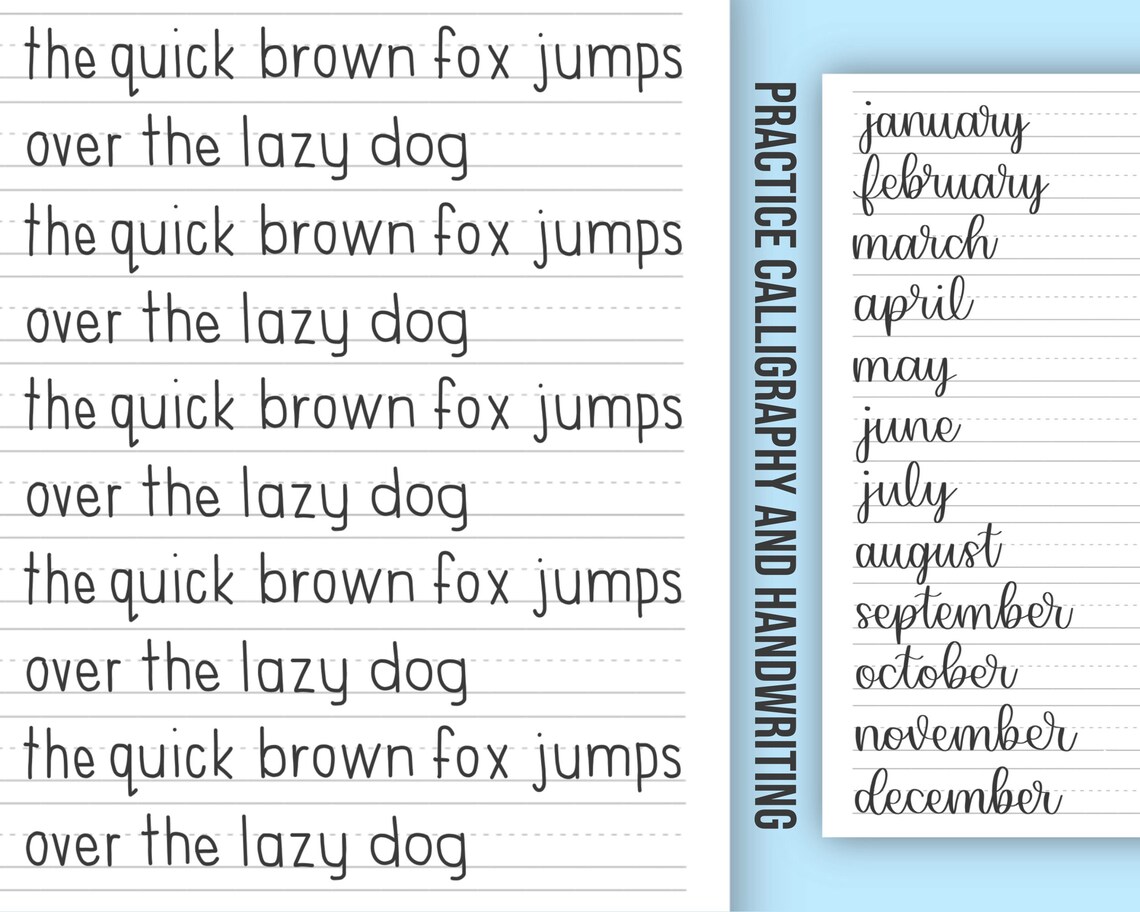 Blank Ruled Handwriting Improvement Practice Paper | Hand Lettering ...