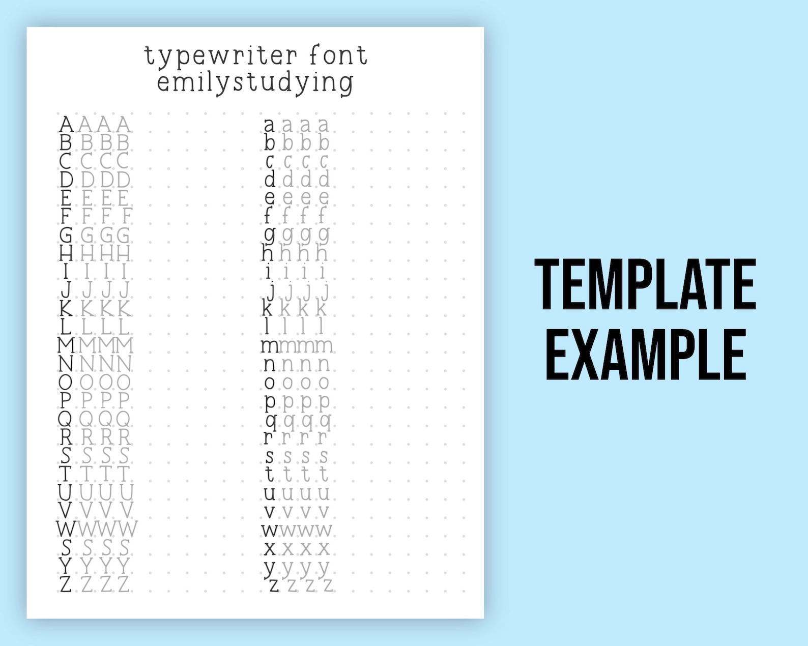 Typewriter Serif Style Handwriting Practice Sheets - Etsy Canada