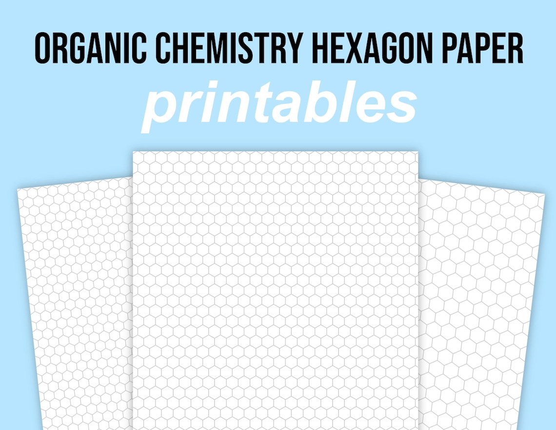 Organic Chemistry Hexagon Paper Letter & A4 | Etsy