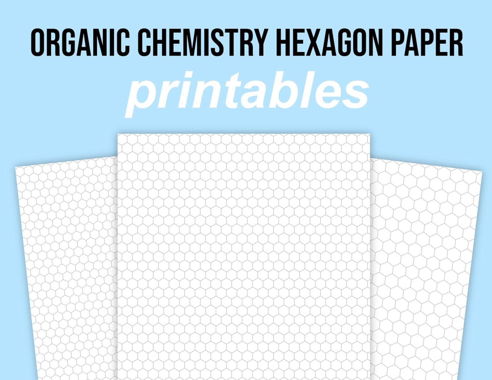 Organic Chemistry Hexagon Paper Letter & A4 | Etsy