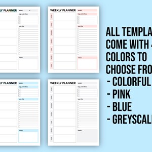 Daily, Weekly & Monthly Student Planners Bundle | Timetable, To-do List ...