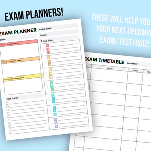Exam Prep Planners | Exam Study Kit | Organization Template | PDF ...