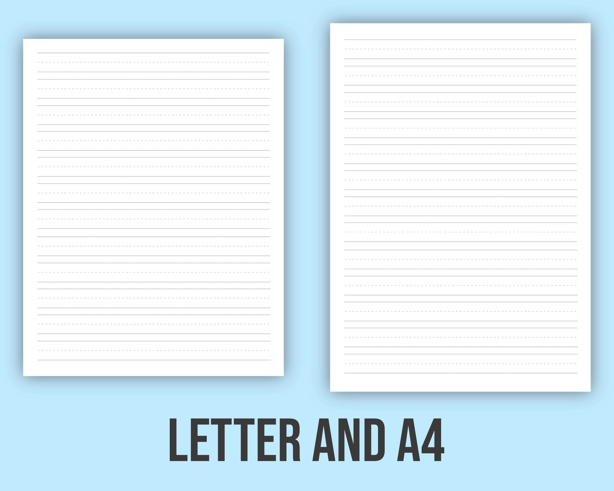 Blank Ruled Handwriting Improvement Practice Paper | Hand Lettering ...
