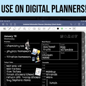 Chemistry & Science Digital Stickers | Hand-drawn iPad Goodnotes, PNG ...