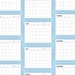 Undated Monthly Calendar Planner | January to December With Sunday ...