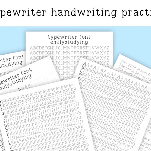 Handwriting Practice Sheets - Etsy