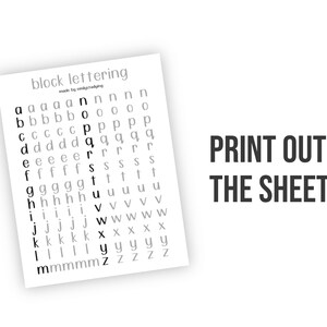 Block Lettering Handwriting Practice Sheets - Etsy