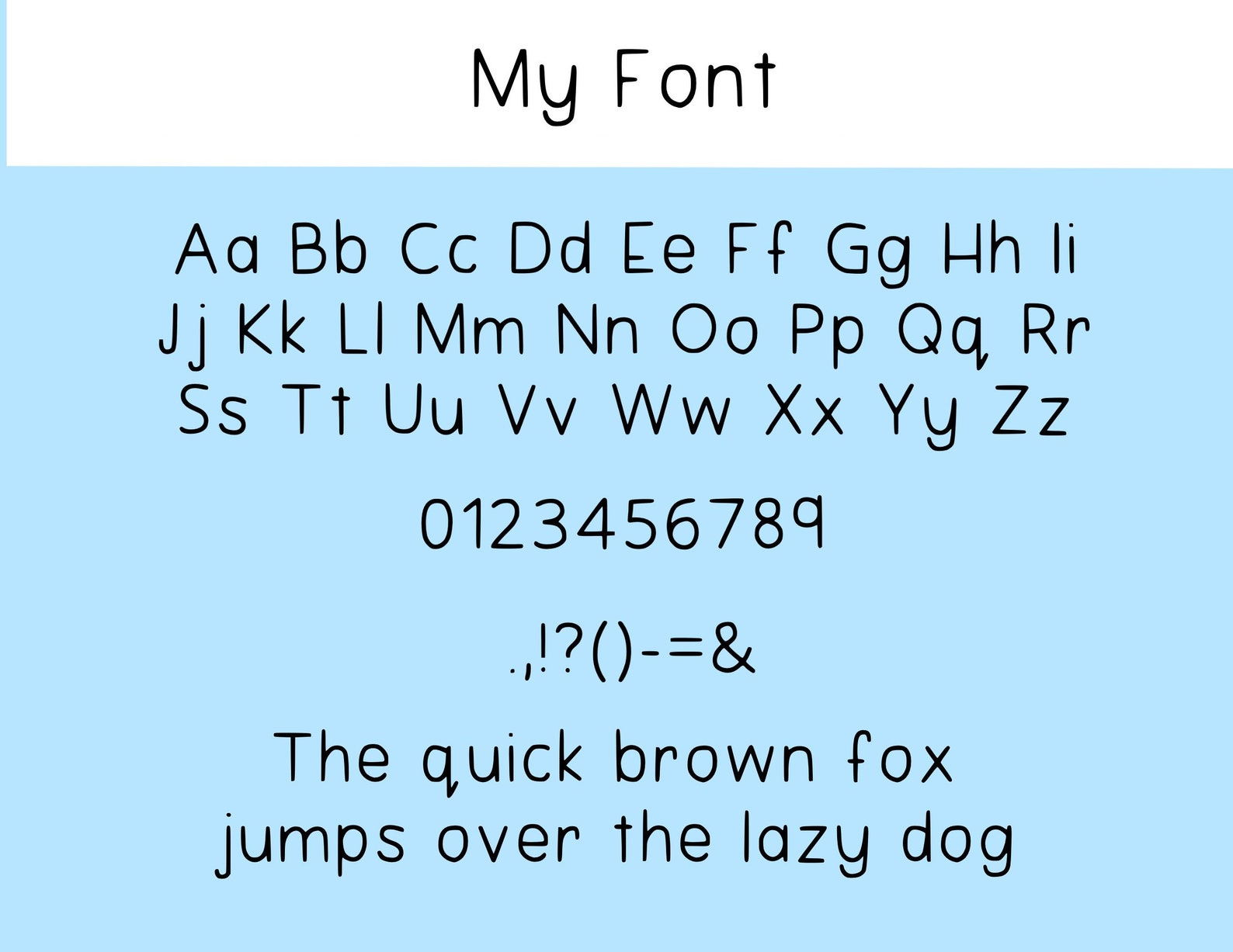 My Font - Etsy
