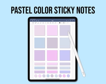 Pastel Pink Colors Sticky Notes Digital Download | Etsy