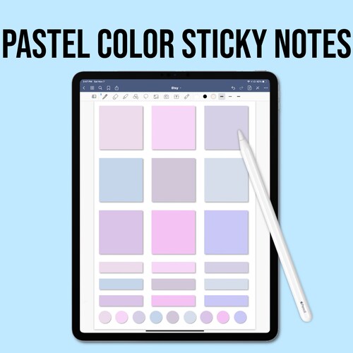 Pastel Colors Sticky Notes Digital Download - Etsy