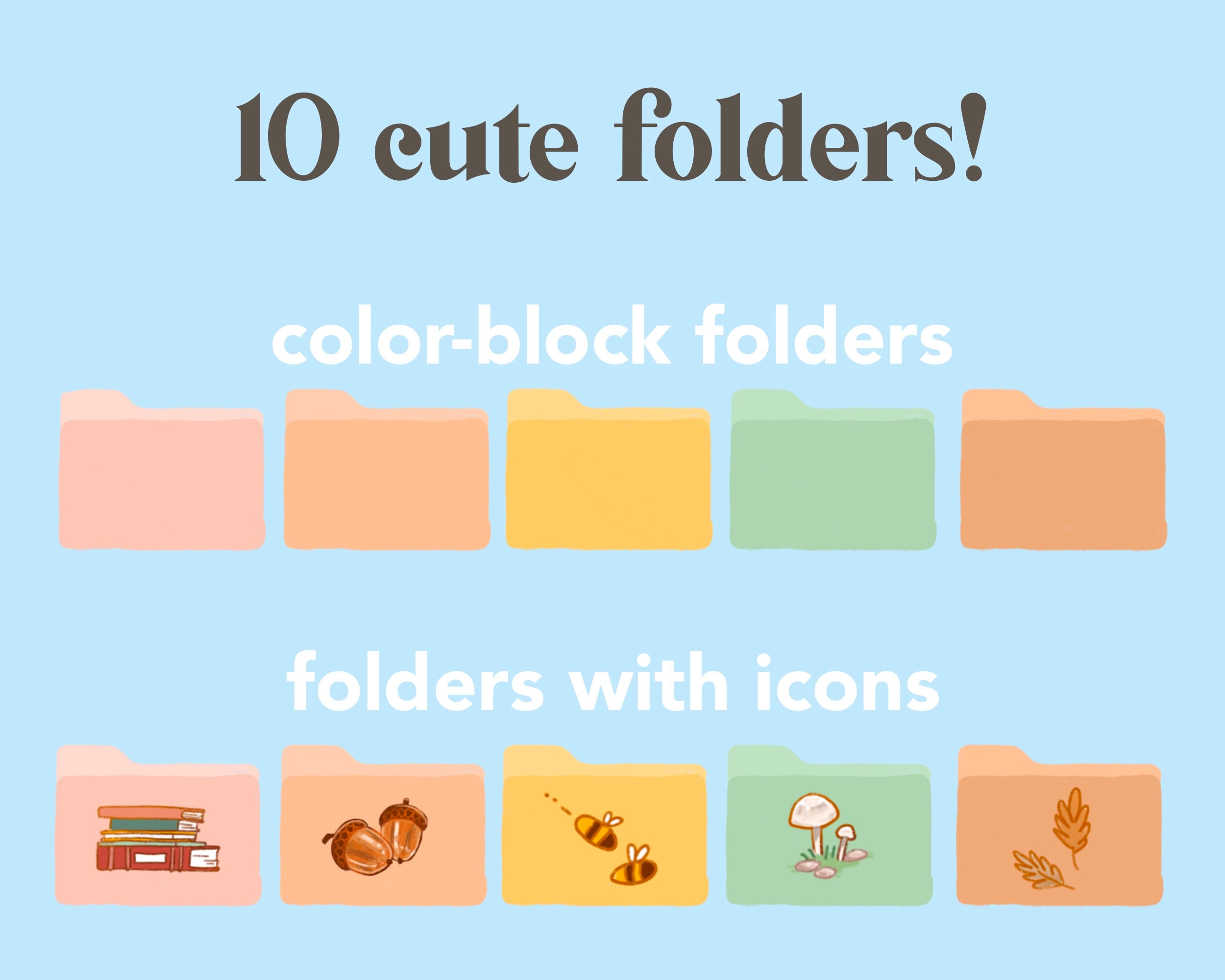 Cottage-core Folder Desktop Icons Macbook & Windows Files | Etsy