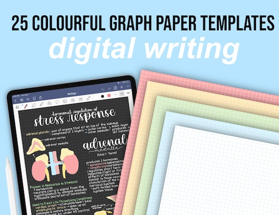25 Colorful Graph Paper Templates Digital Writing | Etsy