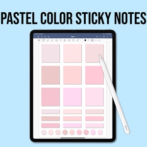 Pastel Pink Colors Sticky Notes Digital Download - Etsy