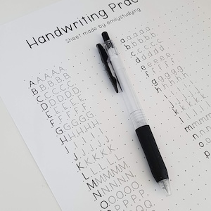 Handwriting Practice Sheets - Etsy