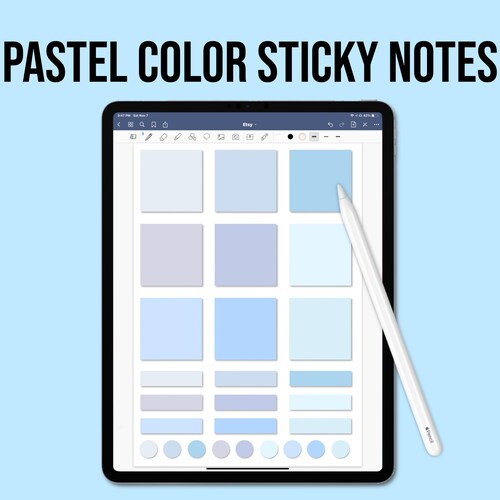 Pastel Pink Colors Sticky Notes Digital Download - Etsy