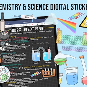 Chemistry & Science Digital Stickers | Hand-drawn iPad Goodnotes, PNG ...