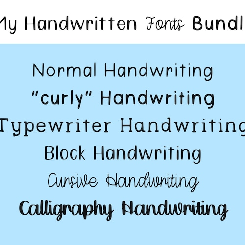 The Ultimate Handwritten Fonts Bundle 6 Handwriting Font - Etsy