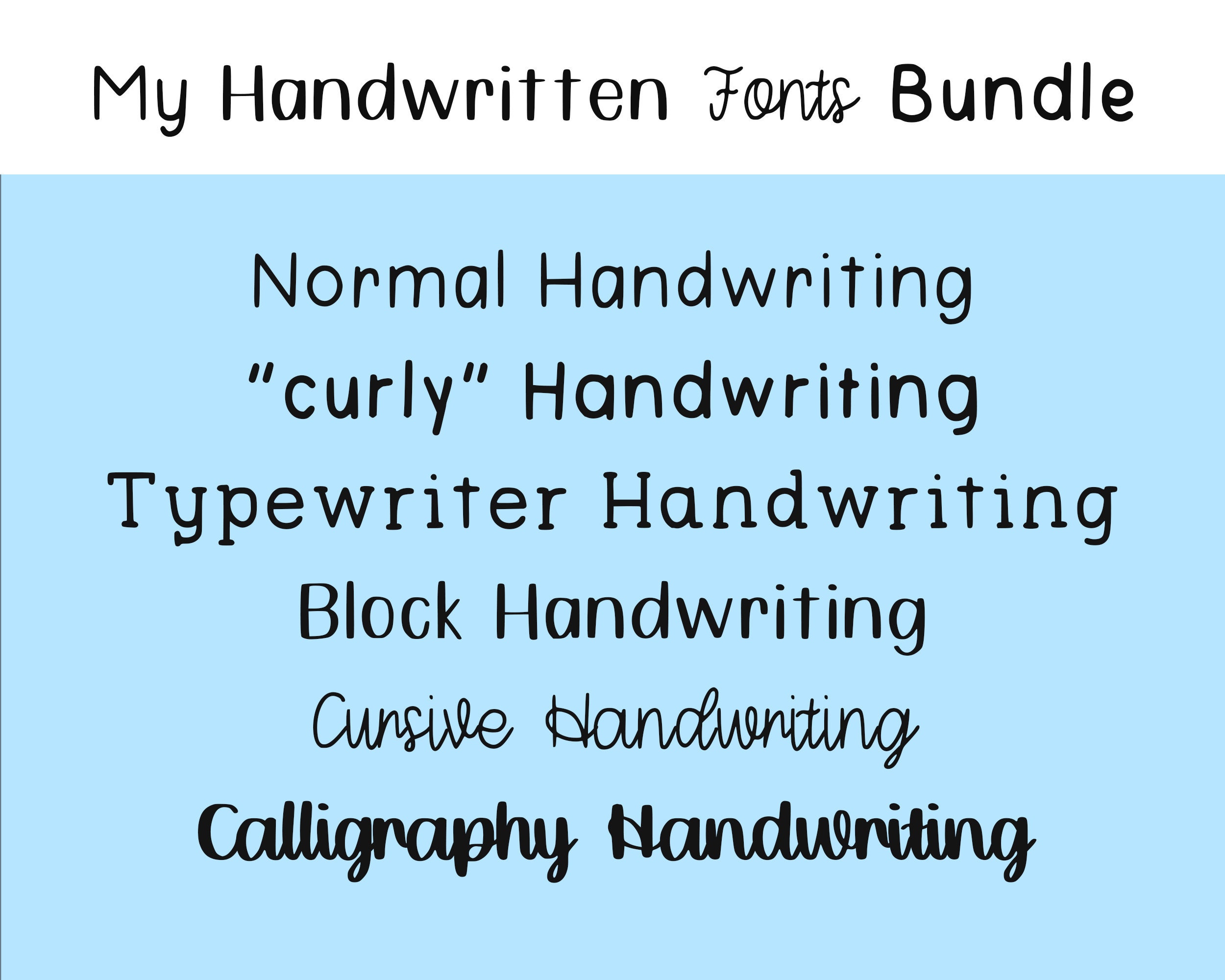 The Ultimate Handwritten Fonts Bundle 6 Handwriting Font - Etsy Canada
