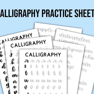 Handwriting, Cursive, Calligraphy Practice Templates Bundle | Improve ...