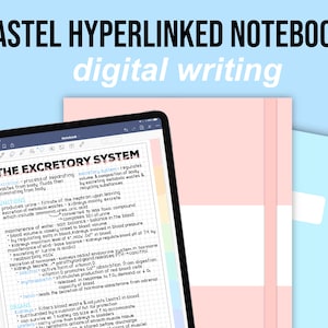 12 Tab Hyperlinked Digital Notebook DARK MODE Dot, Grid, Blank, Lined ...