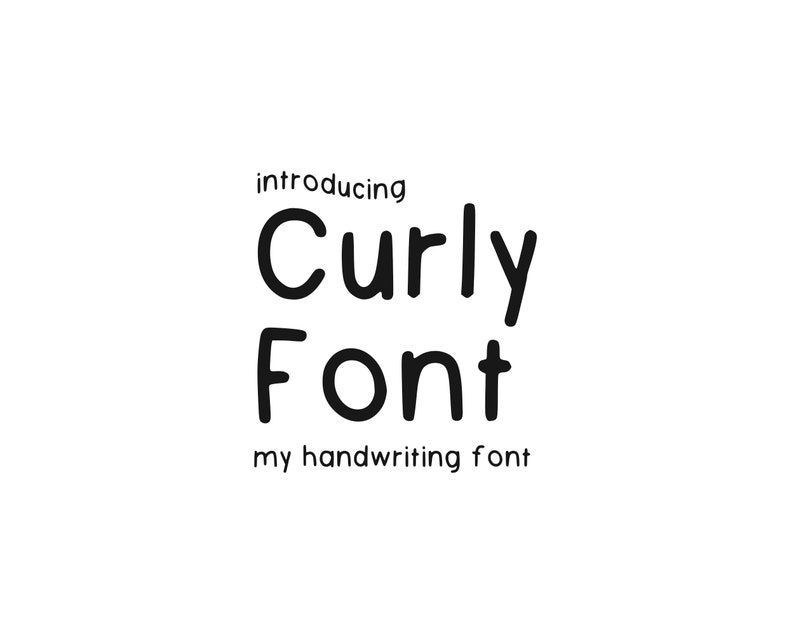My curly Handwriting Font - Etsy Canada