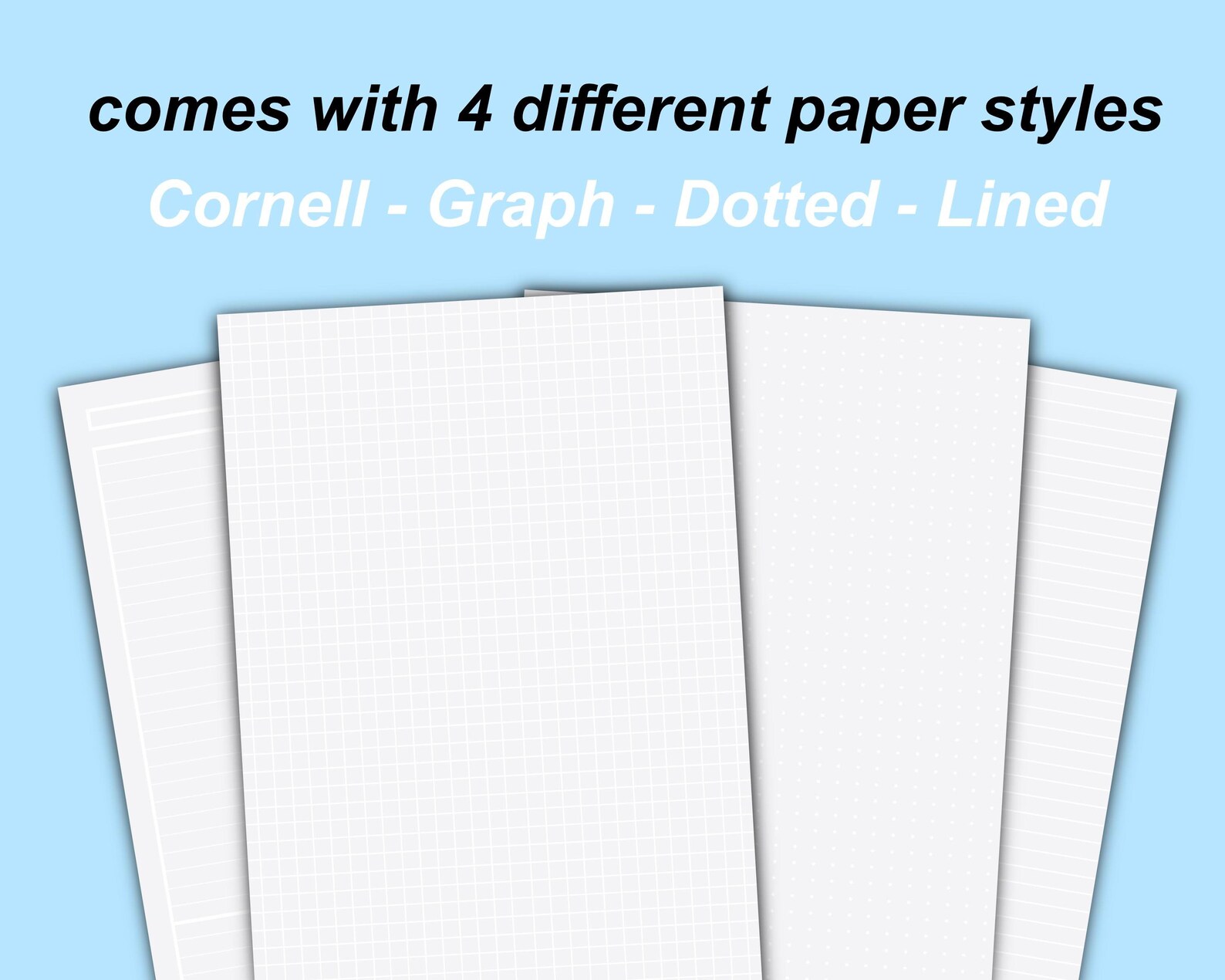 White Lines Paper Digital Download of Graph Lined Dotted - Etsy