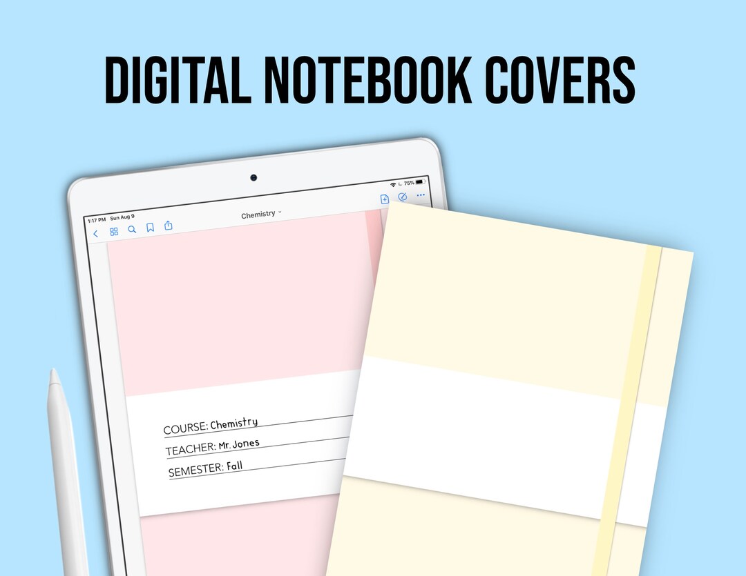 Pastel Digital Notebook Covers - Etsy