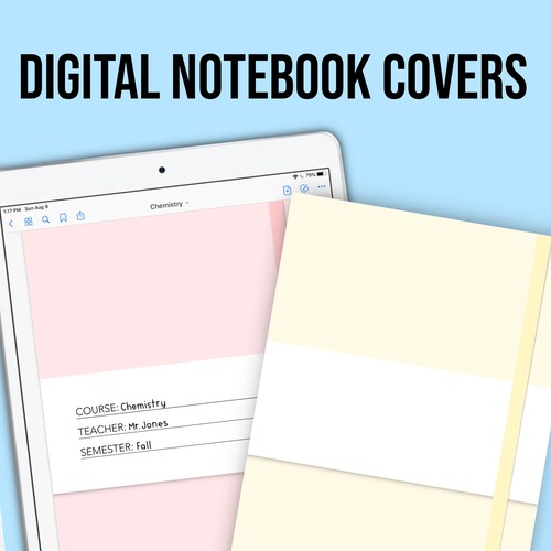 15 Pastel Digital Notebook Covers Digital Download A4 PDF - Etsy