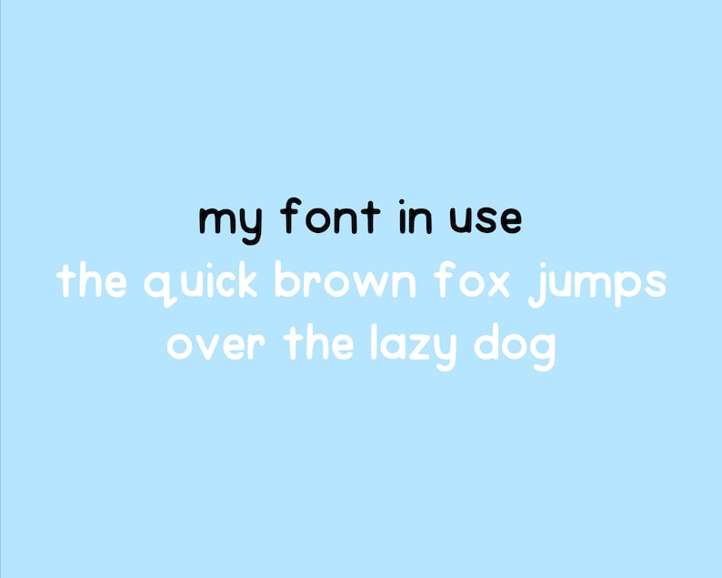 My Bold & Thick Handwriting Font - Etsy