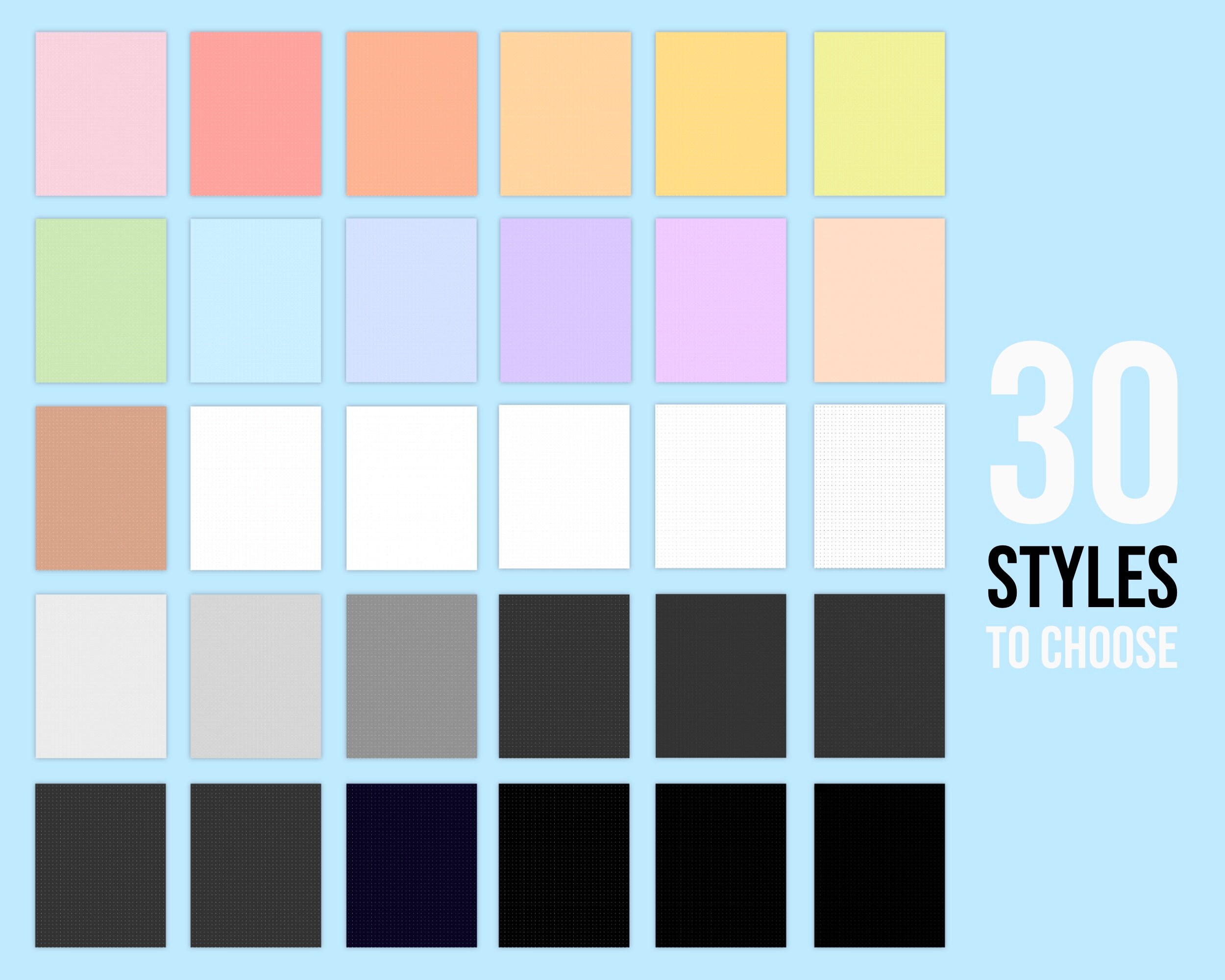 30 Colorful Dot Grid Paper Templates Digital Writing - Etsy Canada