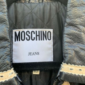 Vintage Moschino Leather Jacket - Etsy