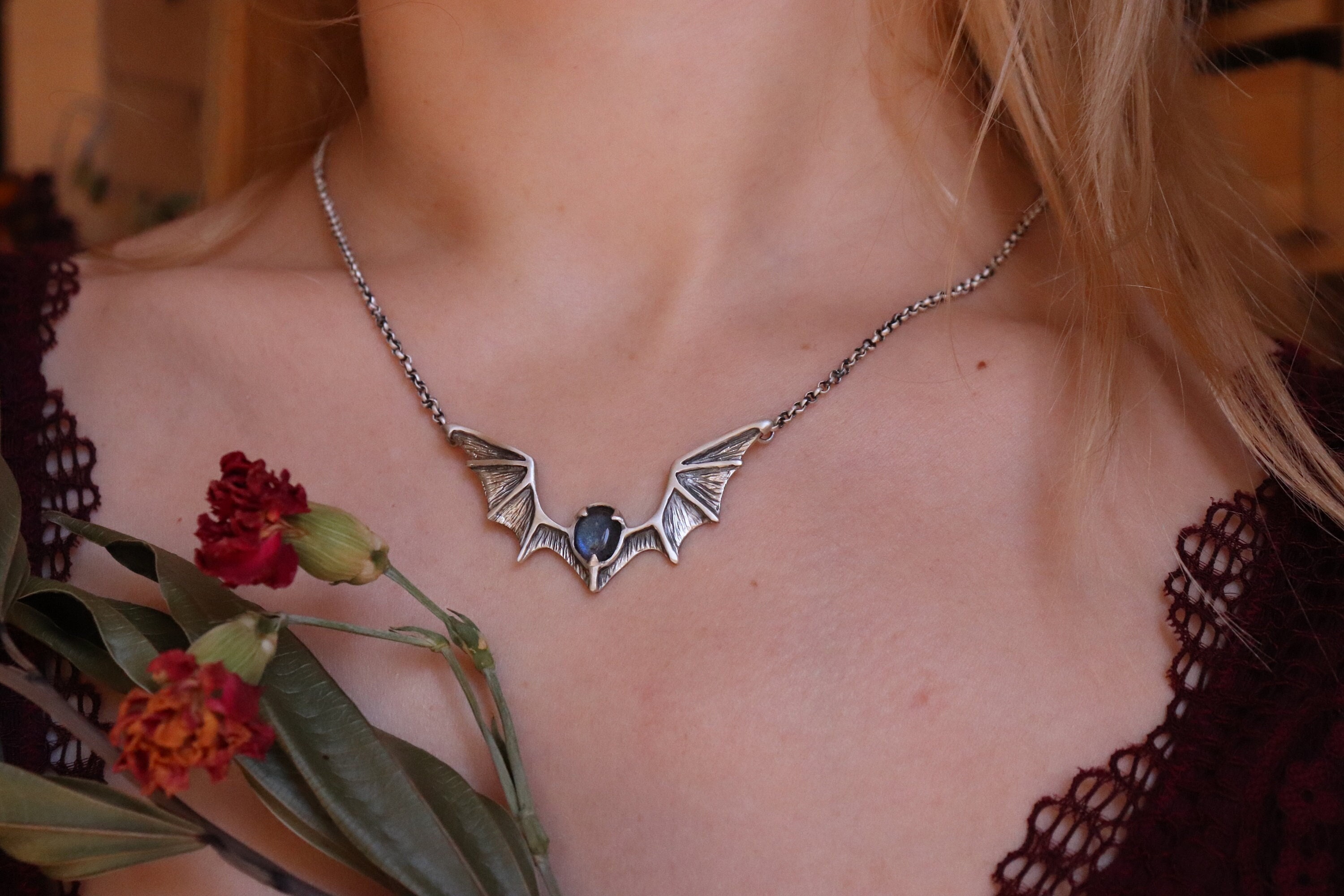 Bloodwing Bat Necklace necklace — Mage of Metals