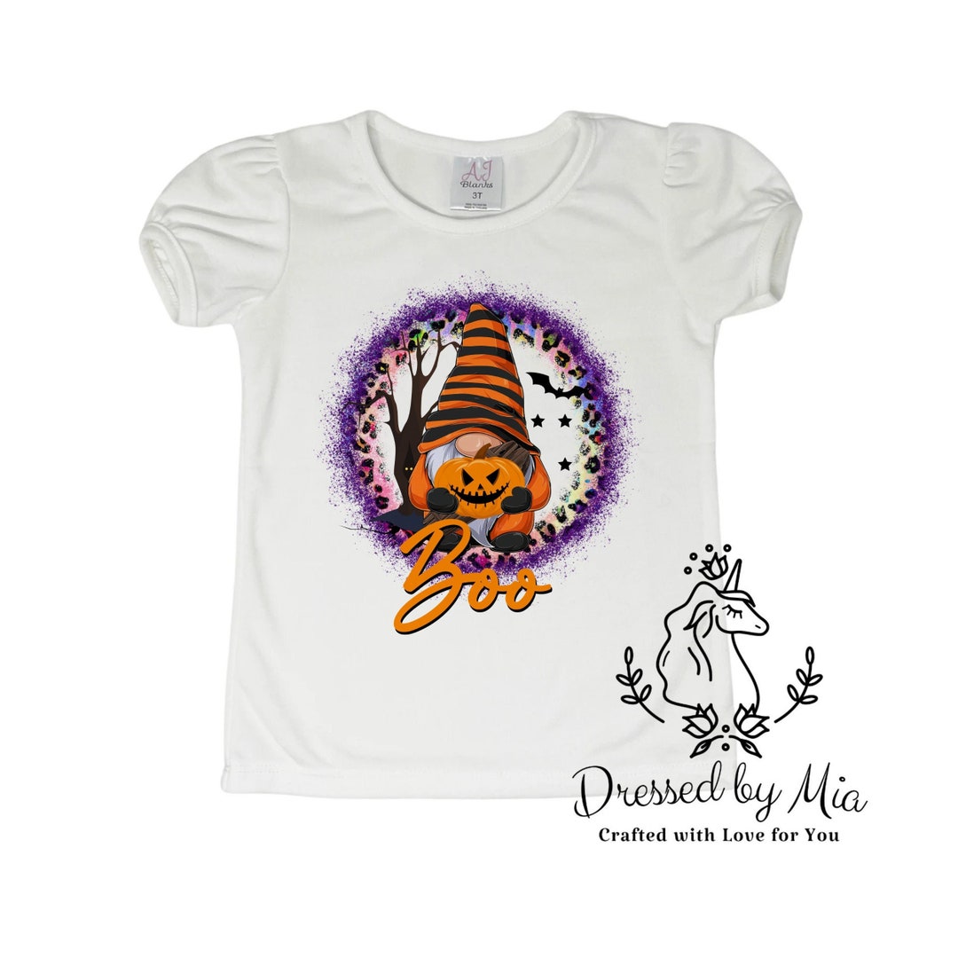 Boo Gnome, Girl Halloween Shirt, Halloween Gnome Shirt, Boo Halloween ...