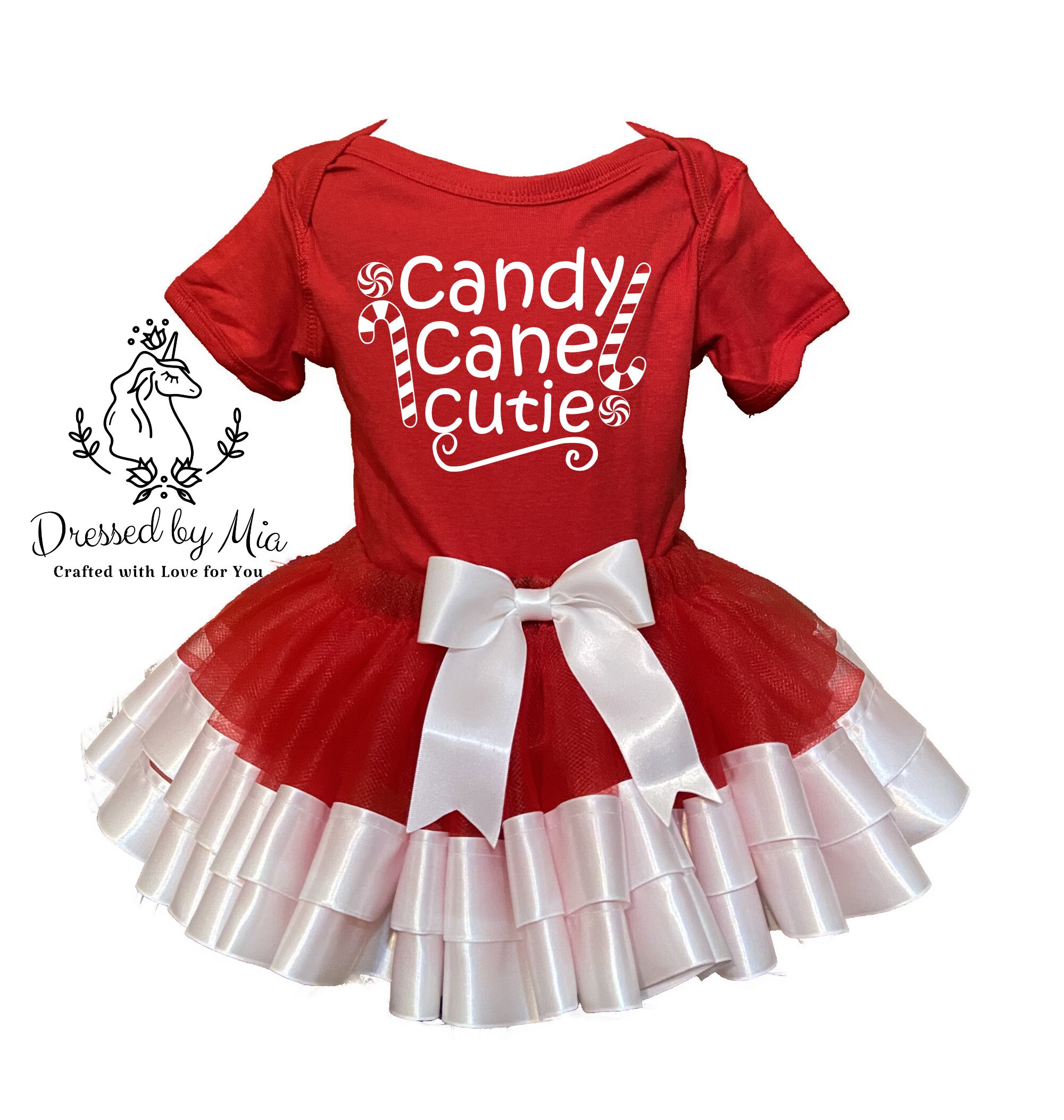 Candy Cane Cutie Shirt and Tutu Outfit Girls Candy Cane Cutie - Etsy