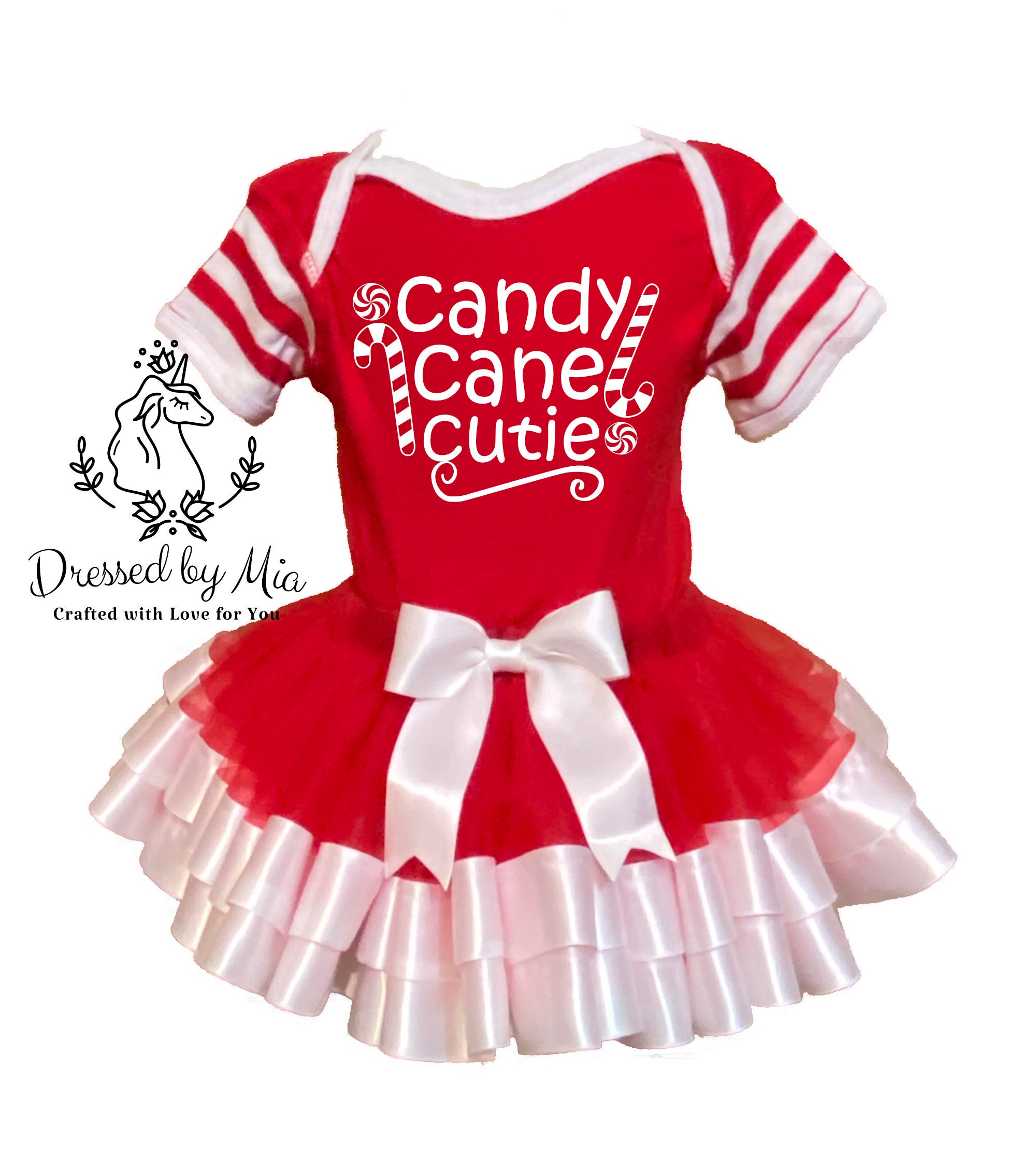 Candy Cane Cutie Shirt and Tutu Outfit Girls Candy Cane Cutie - Etsy