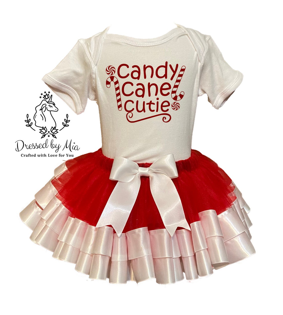 Candy Cane Cutie Shirt and Tutu Outfit Girls Candy Cane Cutie - Etsy