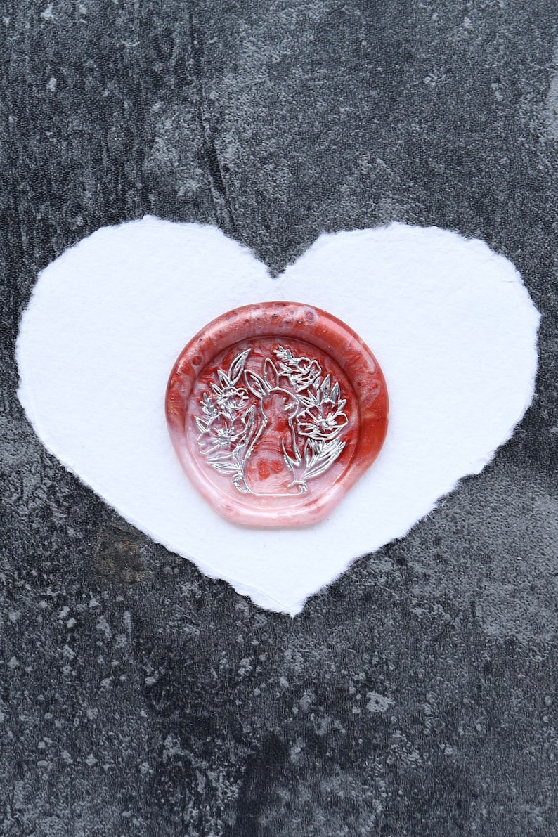 Floral Rabbit Wax Seal Wax Custom Wax Seal Kit Wax Stamp - Etsy