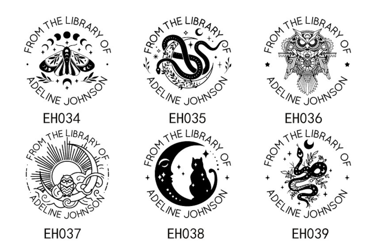 From the Library of Embosser Custom Book Embossercustom - Etsy