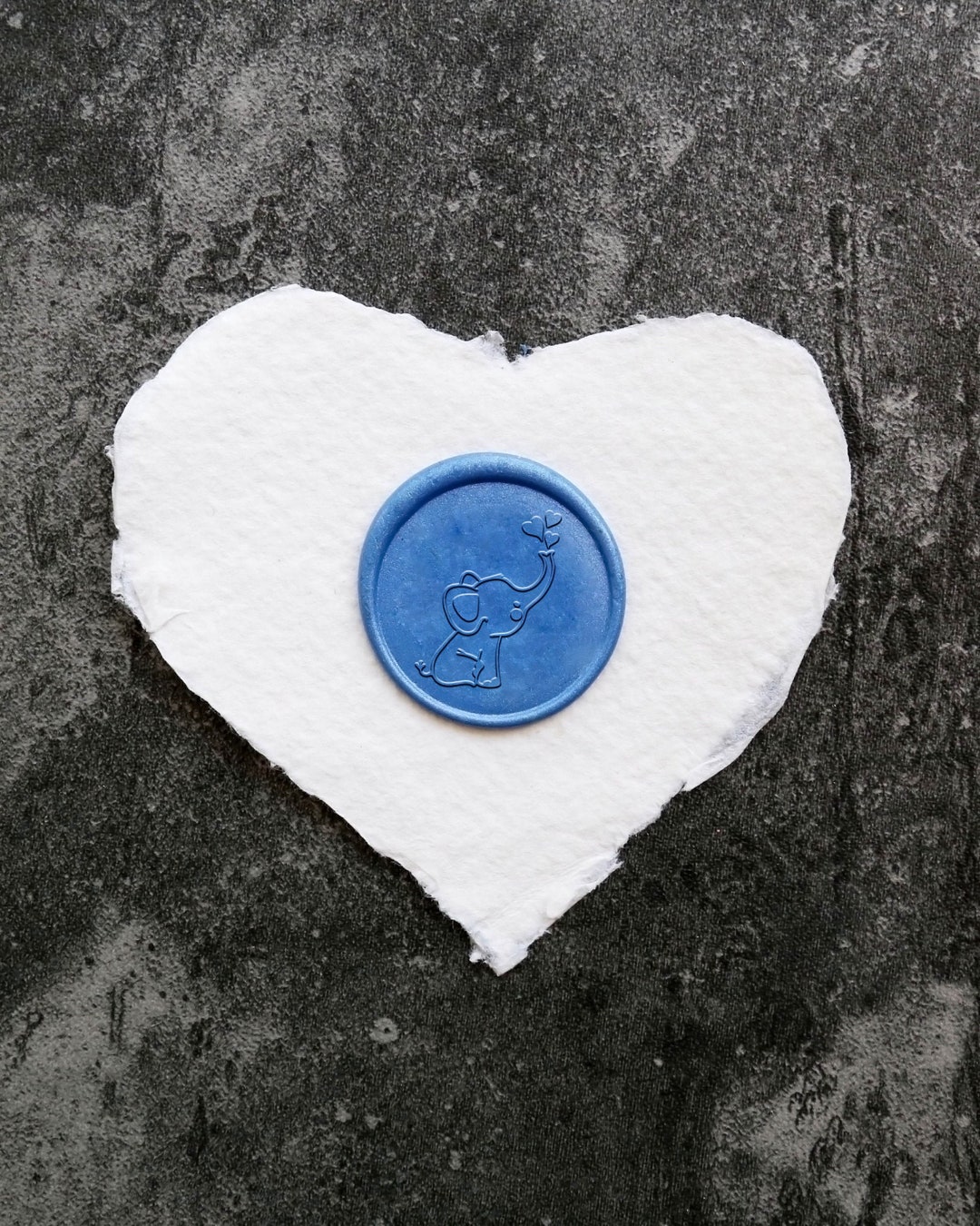 Baby Elephant and Heart Wax Seal Stamp, Custom Arthropods Fossil Wax ...