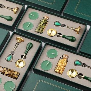 Premium Vintage Gift Box Wax Seal Kit, Custom Wax Seal Stamp, Wedding ...