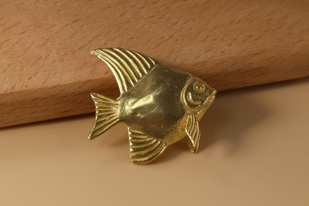 Fish Brass Drawer Pulls Knobs, Tropical Fish Drawer Pulls,brass Ocean ...